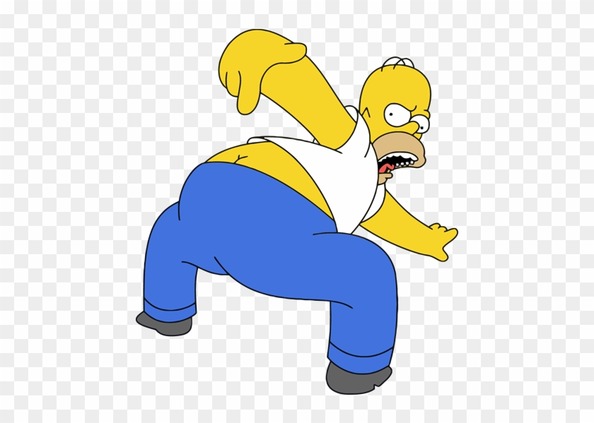 Homer Simpson Kiss My Ass Gif - Full Size PNG Clipart Images Download