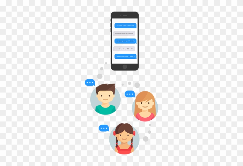 Teens Text Messages - Phone With Text Messages Cartoon - Full Size PNG ...