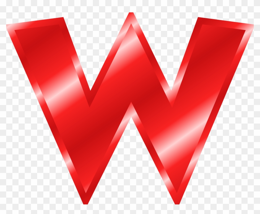 Letter W Red Png - Full Size PNG Clipart Images Download