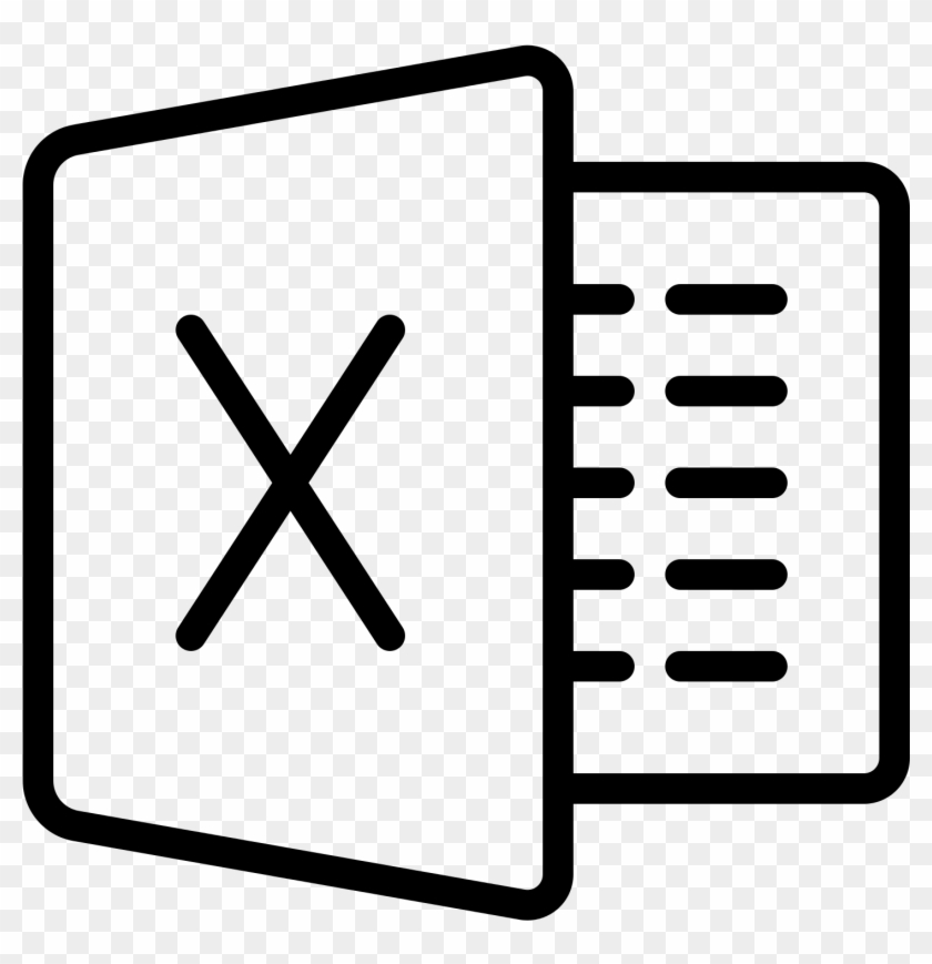 Microsoft Excel Icon - Excel Logo Black And White Transparent - Full Size PNG Clipart Images ...