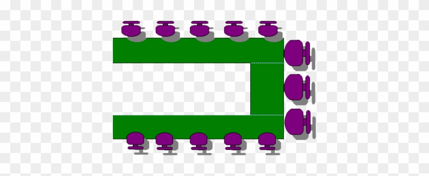 U Shape Table, Board Room - U Shape Table, Board Room - Full Size PNG ...