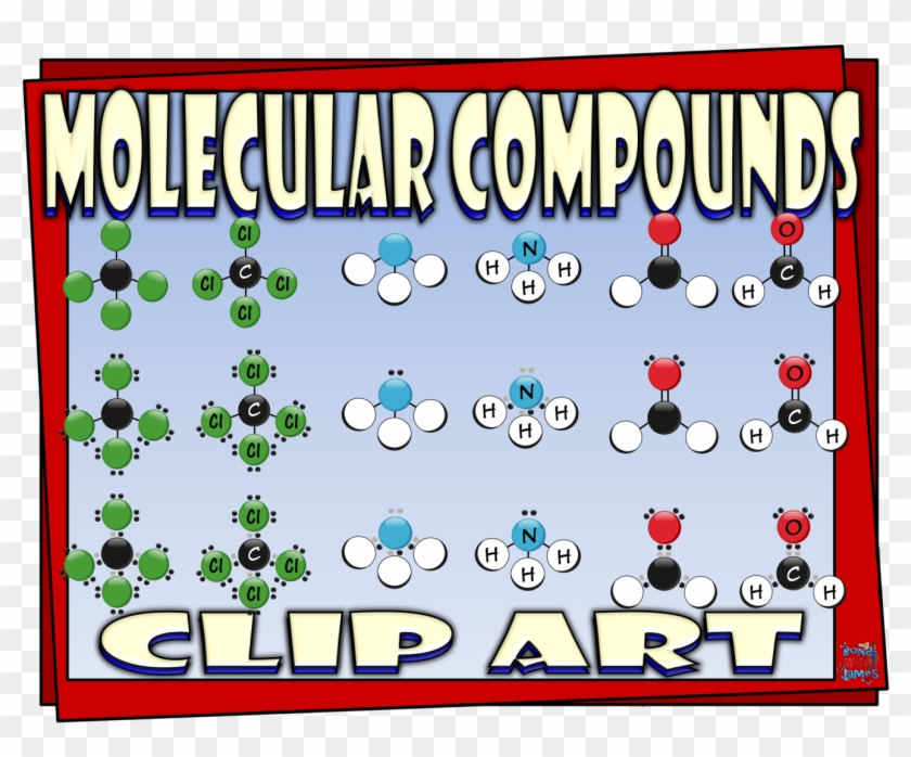 Covalent Compounds Clip Art For Chemistry - Compound Clipart - Full ...