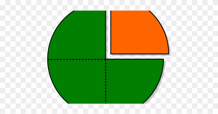 Quarter - Quarter Fraction Cartoon - Full Size PNG Clipart Images Download