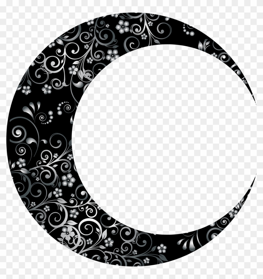 This Free Icons Png Design Of Prismatic Floral Crescent - Clip Art ...