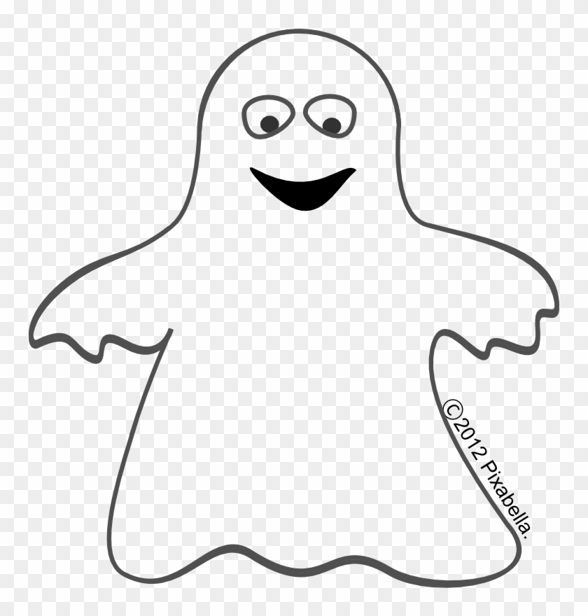 Cute Halloween Ghost Clipart - Ghost Clipart Black And White - Full ...
