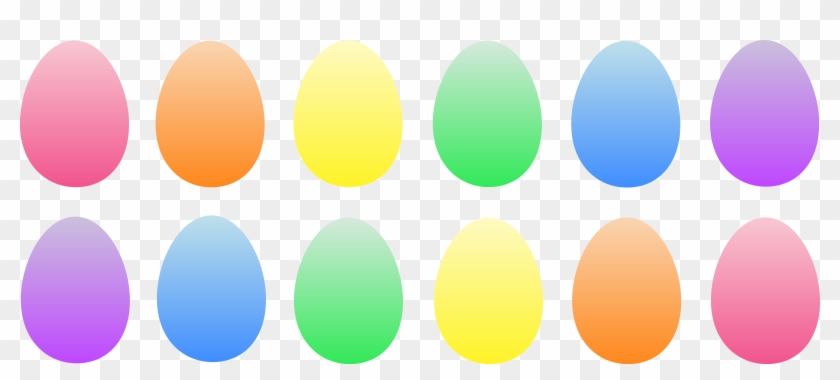 Easter - Colored Eggs Clipart - Full Size PNG Clipart Images Download