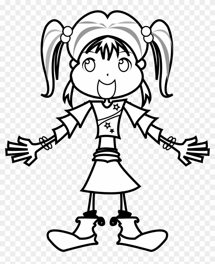 Girls Clipart Black And White - Girl Black And White Image Clip Art ...