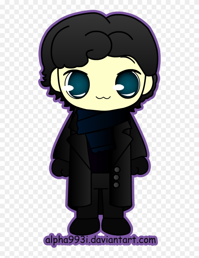 Chibi Sherlock Holmes By Alpha993i - February 6 - Full Size PNG Clipart ...