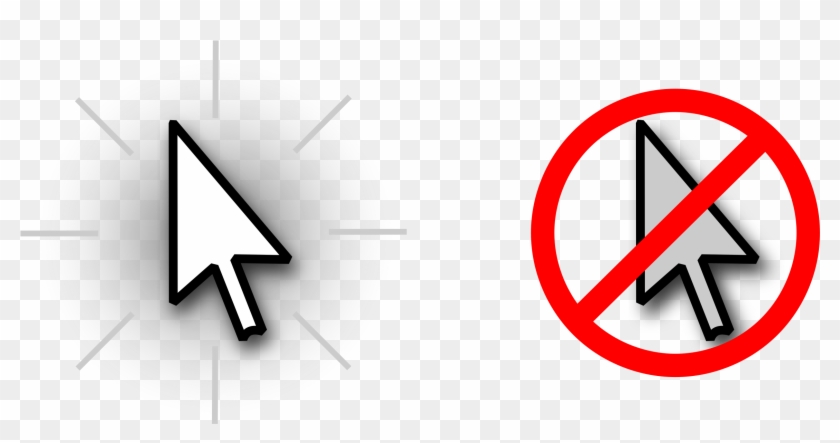 And Hide Mouse Cursor - No Cell Phone Icon - Full Size PNG Clipart ...