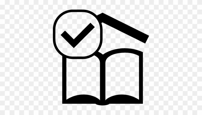 Open Book Reading Sign With Check Mark Vector - Book With Check Icon ...