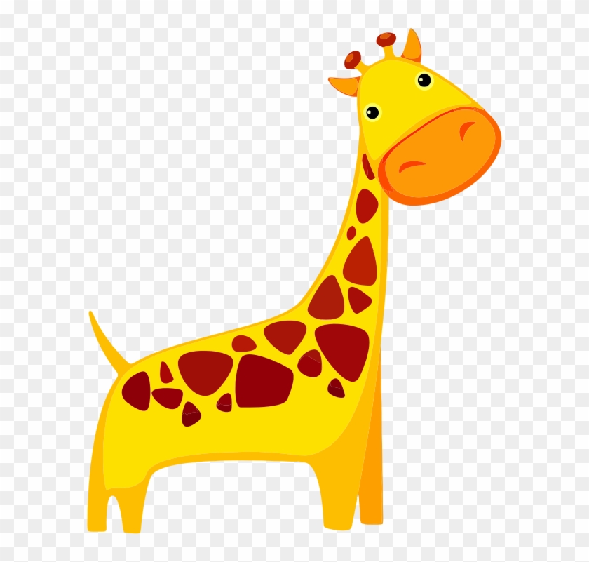 Free Cute Cartoon Giraffe Clip Art - Animal - Full Size PNG Clipart ...