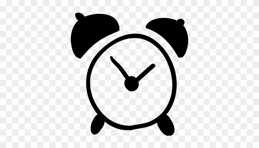 Alarm Clock Hand Drawn Tool Vector - Hand Drawn Clock Icon - Full Size ...