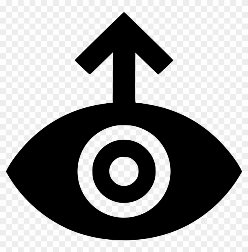 Eye Arrow Up Pointer Point Comments - Circle - Full Size PNG Clipart ...