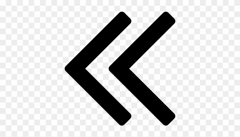 Double Angle Arrow Pointing Left Vector - Arrow Left - Full Size PNG ...