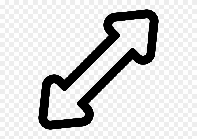 Double Arrow Outline Vector - Double Arrow - Full Size PNG Clipart ...