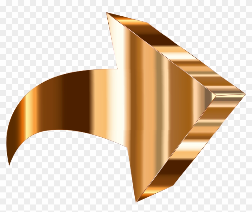 Copper 3d Arrow - Arrow 3d - Full Size PNG Clipart Images Download