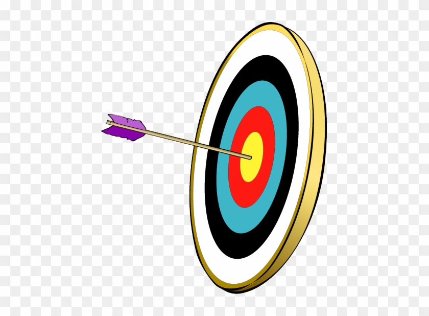 An Arrow Hitting The Bullseye Of A Target - Goal - Full Size PNG ...