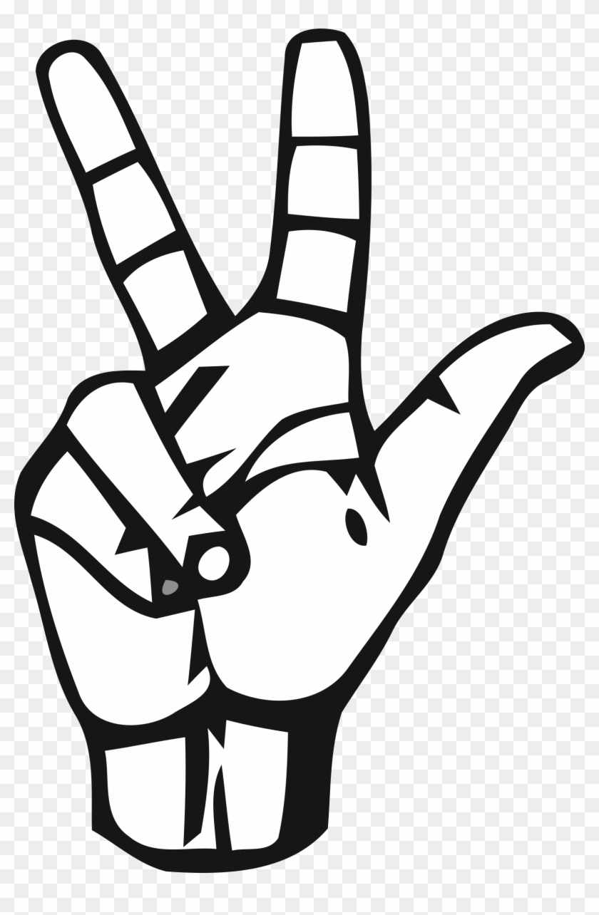 Big Image - Number 3 Sign Language - Full Size PNG Clipart Images Download