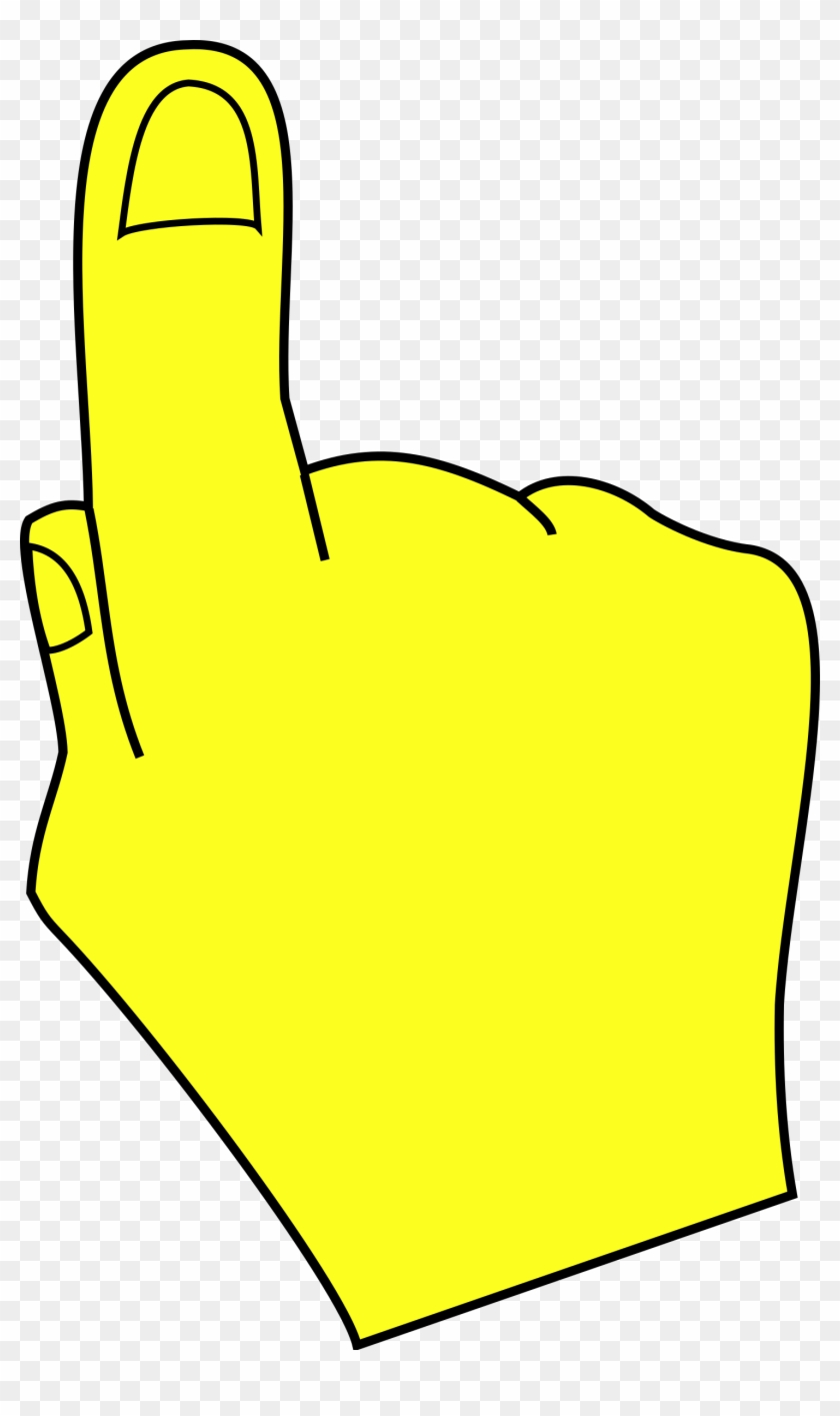 Onlinelabels Clip Art - Yellow Hand Pointing Up - Full Size PNG Clipart ...