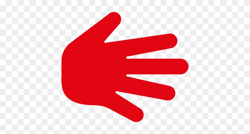 Red Hand - Red Hand Transparent - Full Size PNG Clipart Images Download