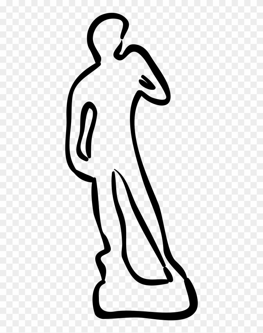 David Statue Hand Drawn Outline Comments - David Outline - Full Size ...