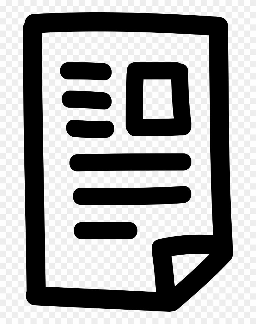 Document Hand Drawn Outline Comments - Hand Drawn Document - Full Size ...
