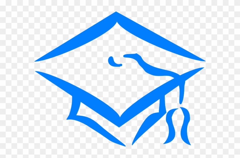 Graduation Cap Clip Art Blue - Full Size PNG Clipart Images Download