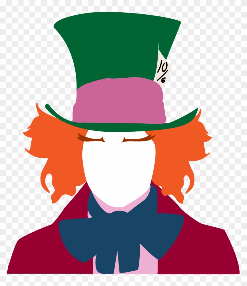 Mad Hatter By Hachiwara - Mad Hatter Silhouette Png - Full Size PNG ...