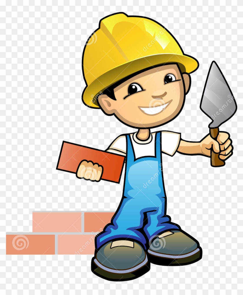 Bricklayer Stock Photography Masonry Clip Art - Imagenes De Albañiles En Caricatura - Free ...