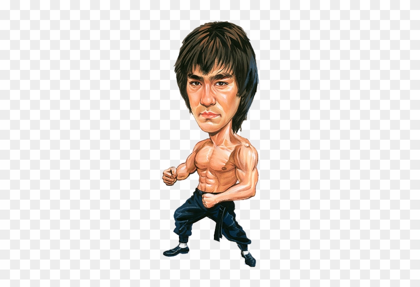 Actor Cliparts - Bruce Lee Cartoon - Full Size PNG Clipart Images Download