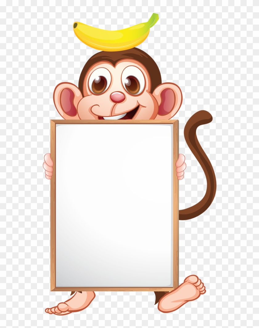 Monkey Craftsclip Art Schoolborder - Name Tag Template Animals - Full ...