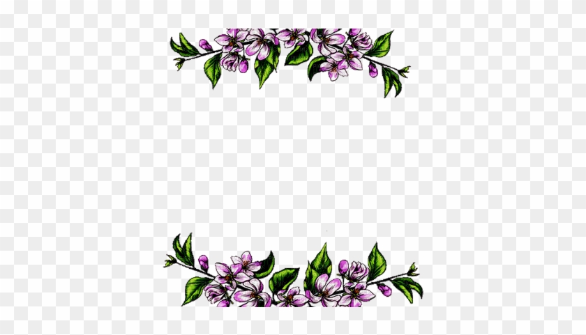 Deco Border Lila Flower - Blossom Branch Wall Decal - Vinyl Car Sticker ...