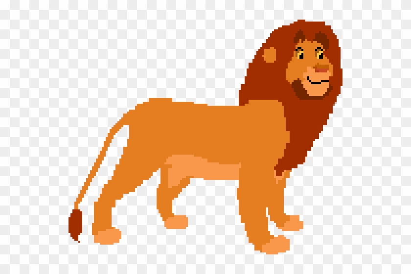 Adult Simba Pixel Art By Brony57 - Simba Adult Pixel - Full Size PNG ...