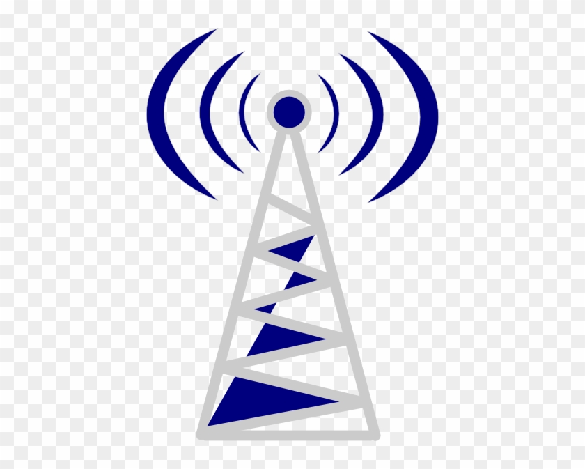 Telecom Tower Blue Clip Art At Clker - Telecommunication Clipart - Full ...