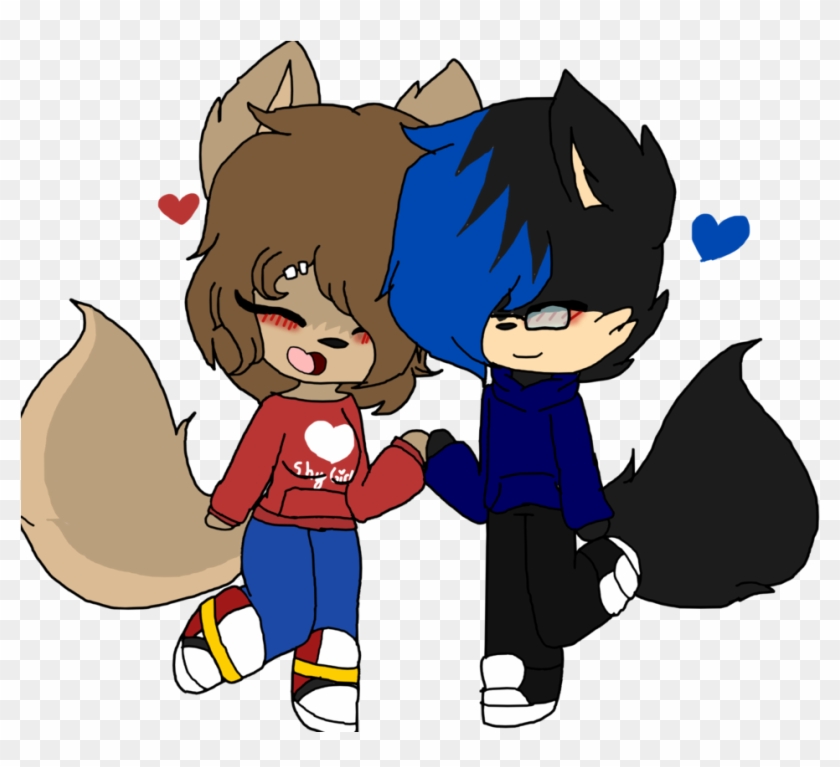 Fluffy Wolf Couple~ - Cartoon - Full Size PNG Clipart Images Download