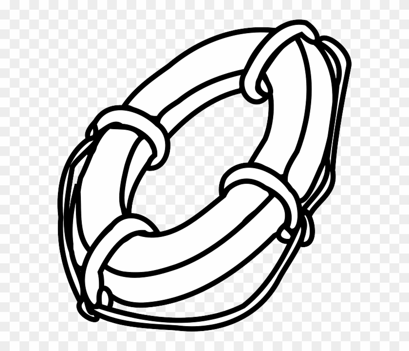 Outline, Help, Lifebelt, Save, Boat, Life - Swimming Tube Clipart Black ...