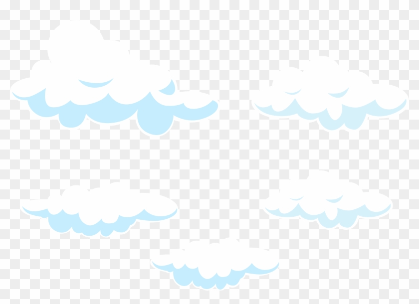 Cartoon Clouds Set Transparent Png Clip Art Imageu200b - Illustration ...