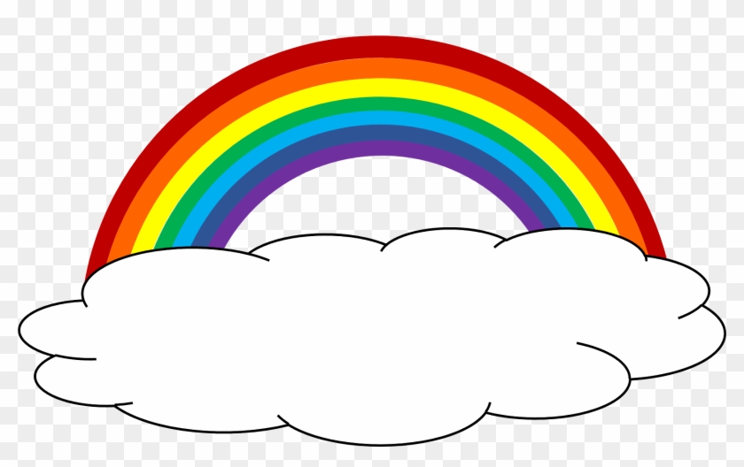 Clouds And Rainbow Clipart Clipartxtras - Colors Of A Rainbow - Full ...
