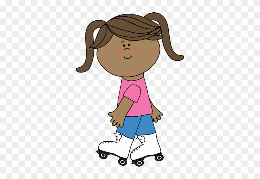 Girl Skateboarding Cliparts - Roller Skating Girl Clipart - Full Size ...