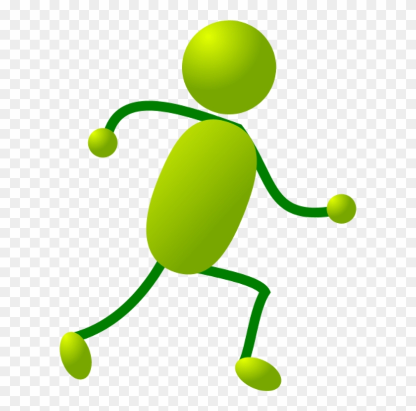 Transparent Cartoon People Dancing Clipart - Stick Man Running - Full ...