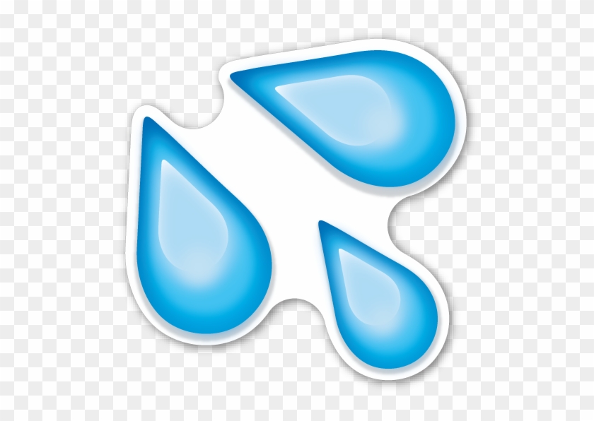 Splashing Sweat Symbol - Png Emojis - Full Size PNG Clipart Images Download