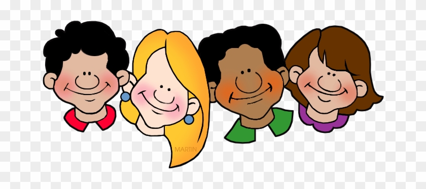Four Students - Free Clip Art For Teachers - Full Size PNG Clipart ...
