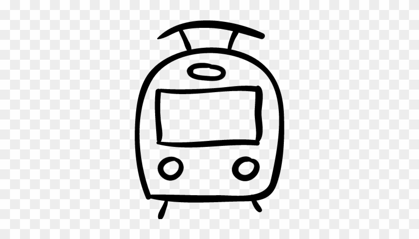 Train Hand Drawn Outline Frontal View Vector - Train Hand Drawn Outline ...