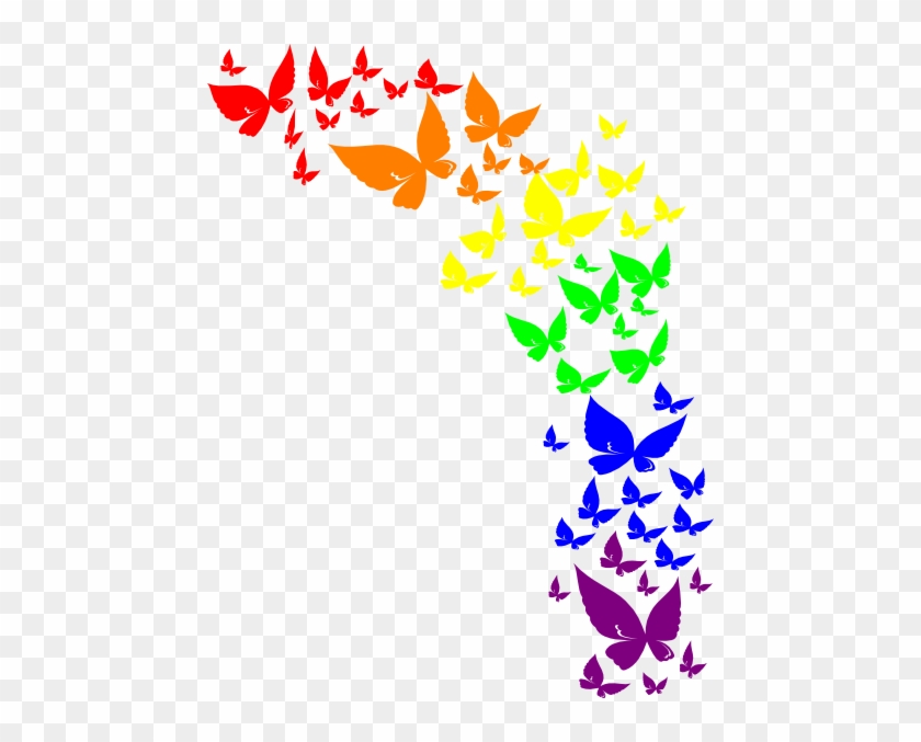 Rainbow Butterfly Clip Art - Full Size PNG Clipart Images Download