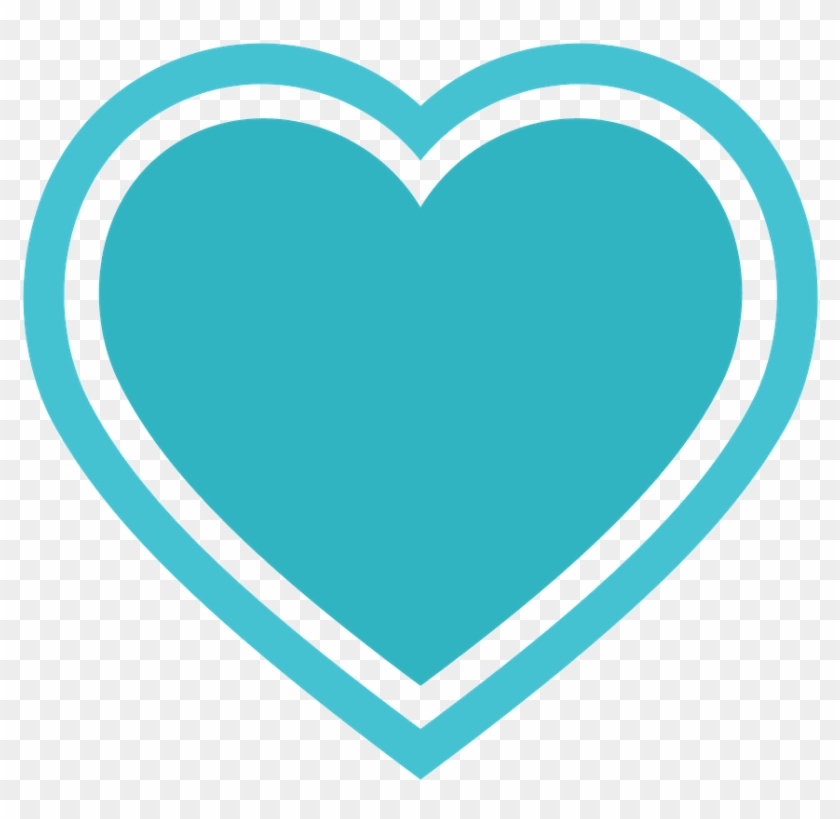 Say Hello - Turquoise Heart Clipart - Full Size PNG Clipart Images Download