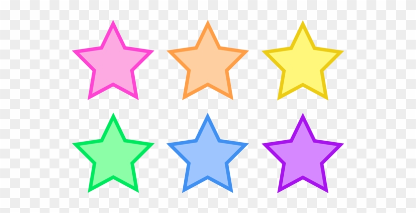 Cute Pastel Colored Stars - Printable Colored Stars - Full Size PNG ...