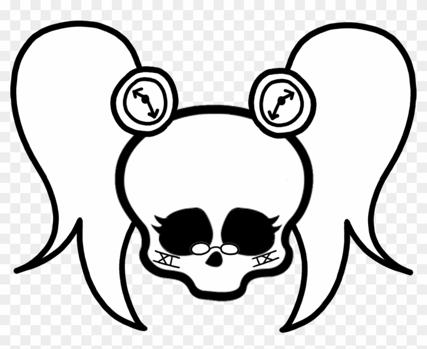 Monster High Clipart Black And White Monster High Skull Drawings