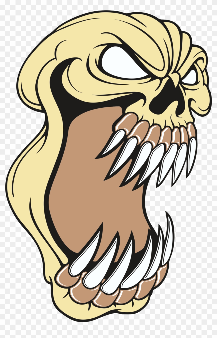 Skull Big Teeth Color Decal Stickers - Skull Big Teeth Color Decal ...