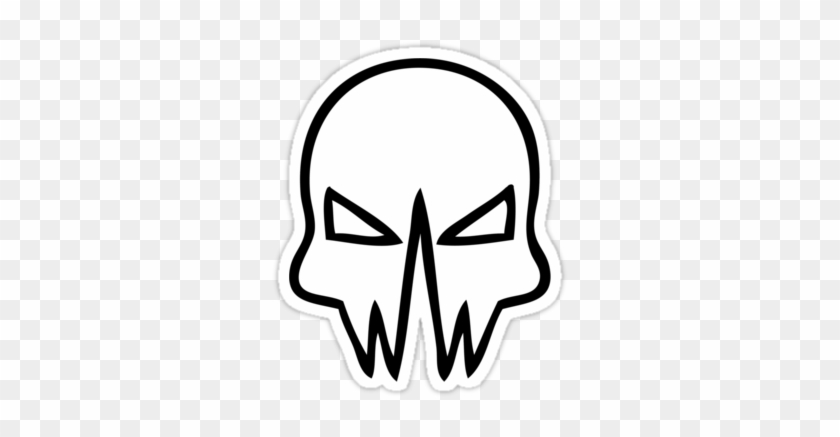 Evil Skull Stickers By Angel Szafranko - Circle - Full Size PNG Clipart ...