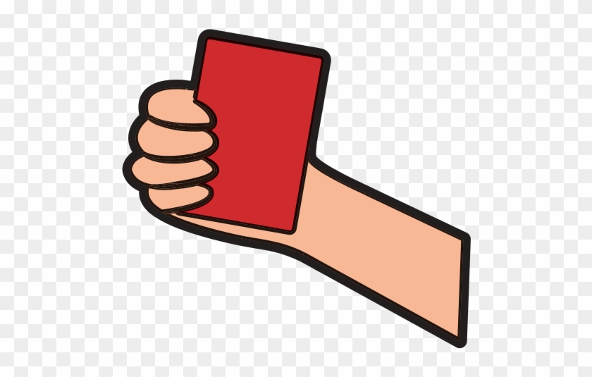 Red Card Referee Football Soccer Icon Image - Vector Graphics - Full ...
